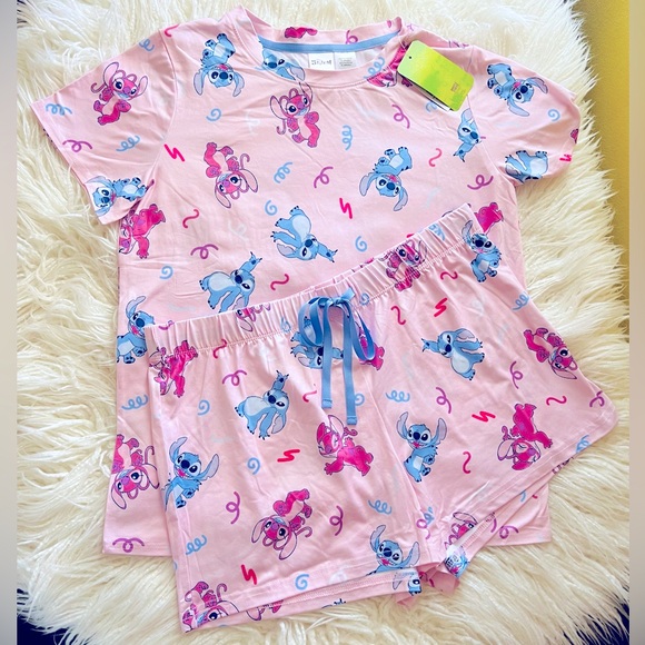 Disney | Intimates & Sleepwear | Disney Stitch And Angel Pajama Set ...